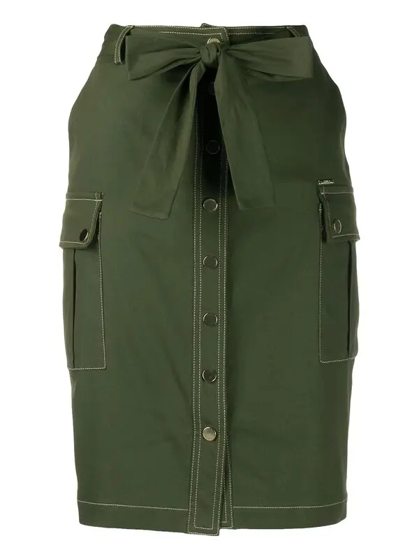 Liu Jo Buttoned Straight Skirt - Green