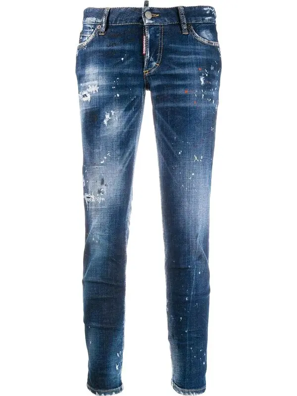 Dsquared2 Distressed Skinny Jeans - Blue