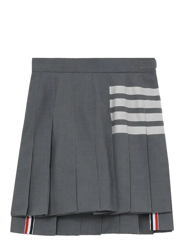 Thom Browne 4-bar Pleated Miniskirt - Grey