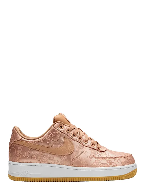 Nike X Clot Air Force 1 Prm Rose Gold Silk Sneakers - Pink