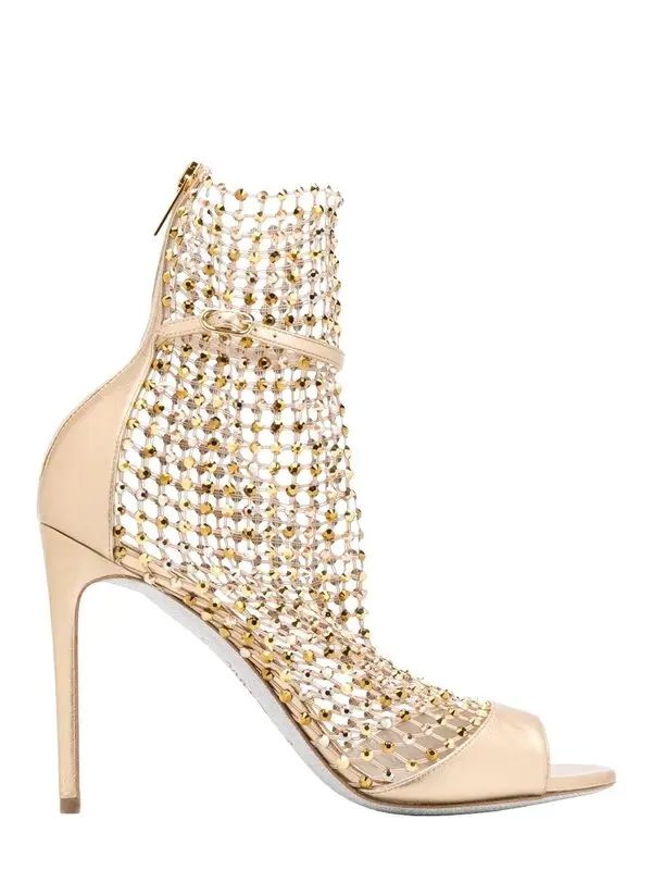 Rene Caovilla Galaxia Stiletto Sandals - Gold