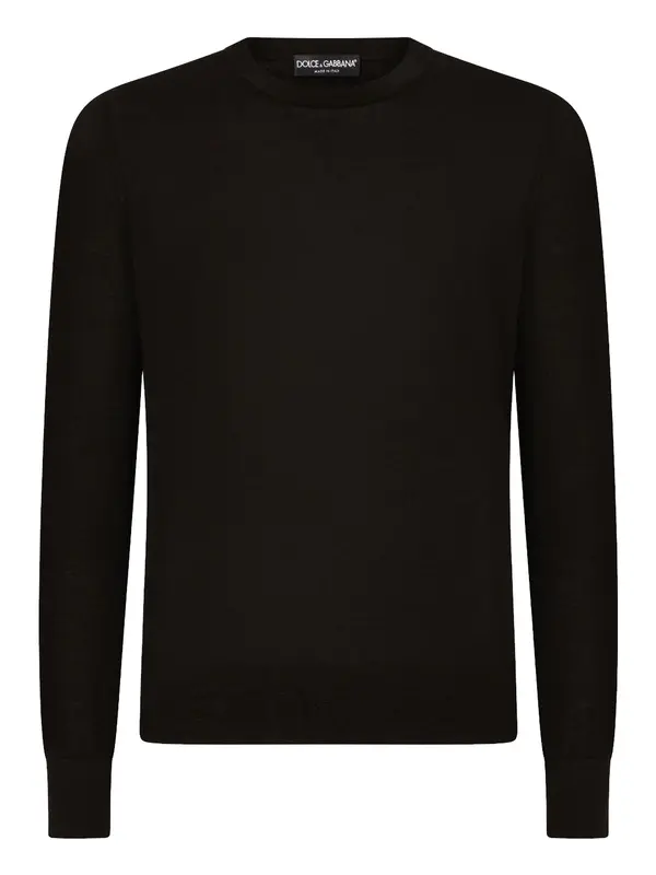 Dolce & Gabbana Round-neck Cashmere Sweater - Black