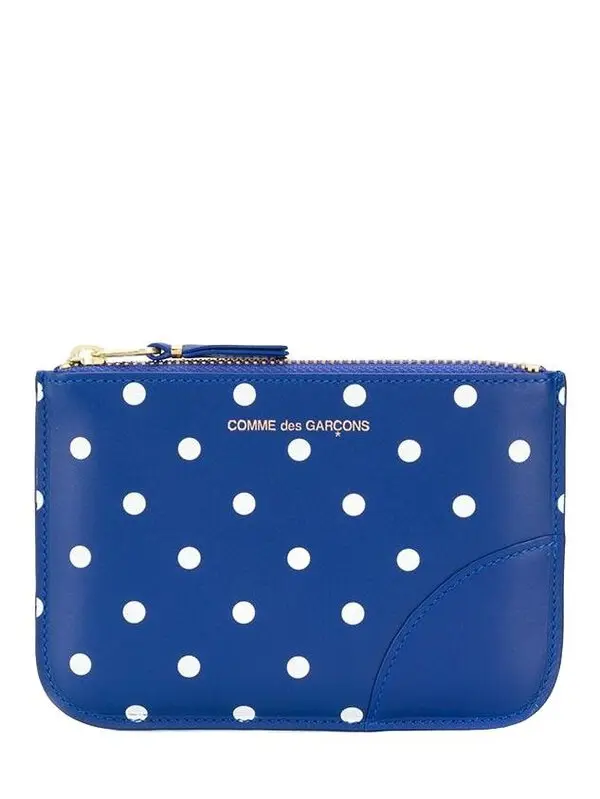 Comme Des Garçons Dotted Pattern Wallet - Blue