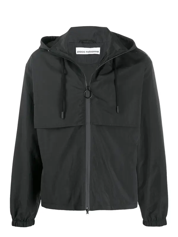Rabanne Drawstring Hooded Jacket - Black