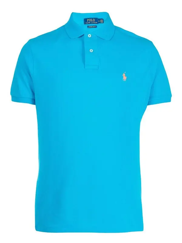 Polo Ralph Lauren Embroidered Logo Polo Shirt - Blue