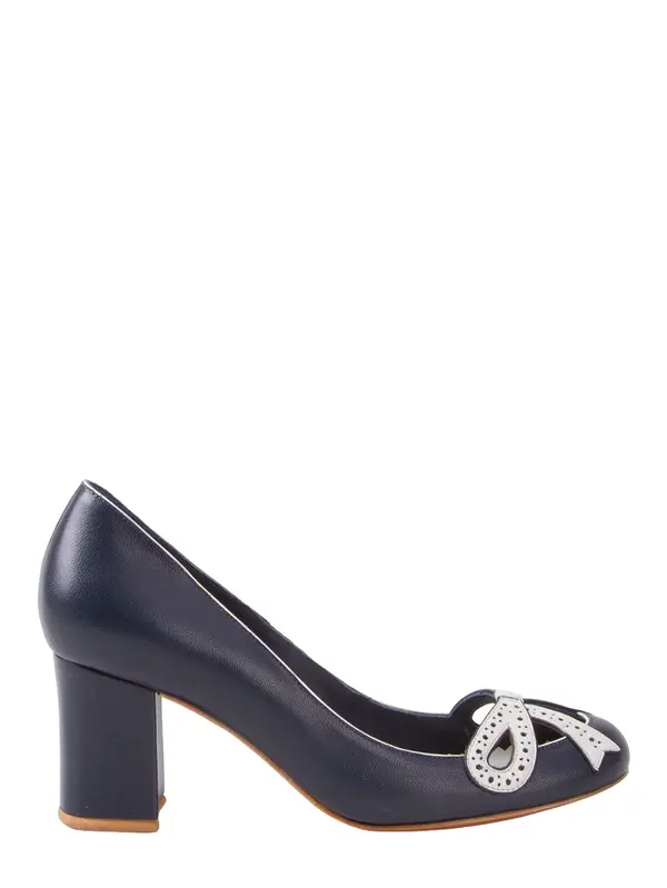 STUDIO CHOFAKIAN Chunky Heel Pumps - Blue