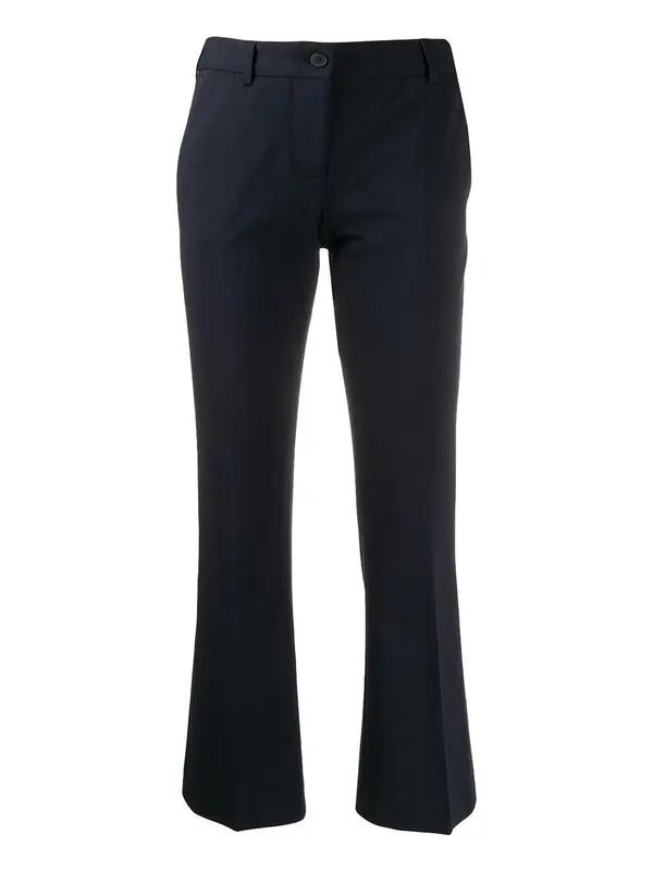 Alberto Biani Cropped Slim-fit Trousers - Blue