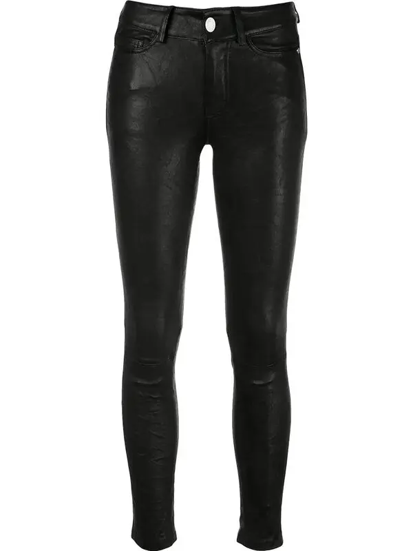 Zadig&Voltaire Phlame Lambskin Skinny Trousers - Black