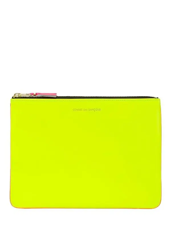 Comme Des Garçons Colour-block Zipped Wallet - Yellow