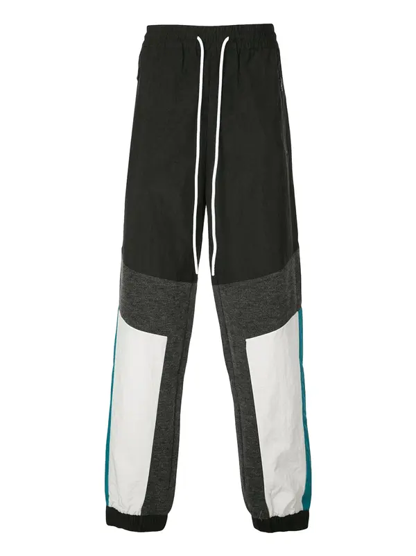 GOD'S MASTERFUL CHILDREN Geometric Panelled Track Pants - Black