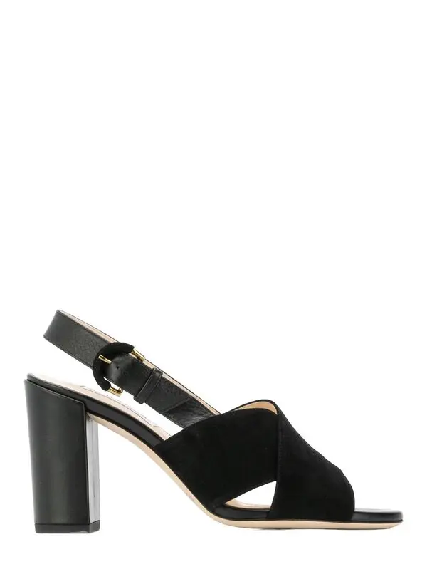 TOD'S Block Heel Sandals - Black