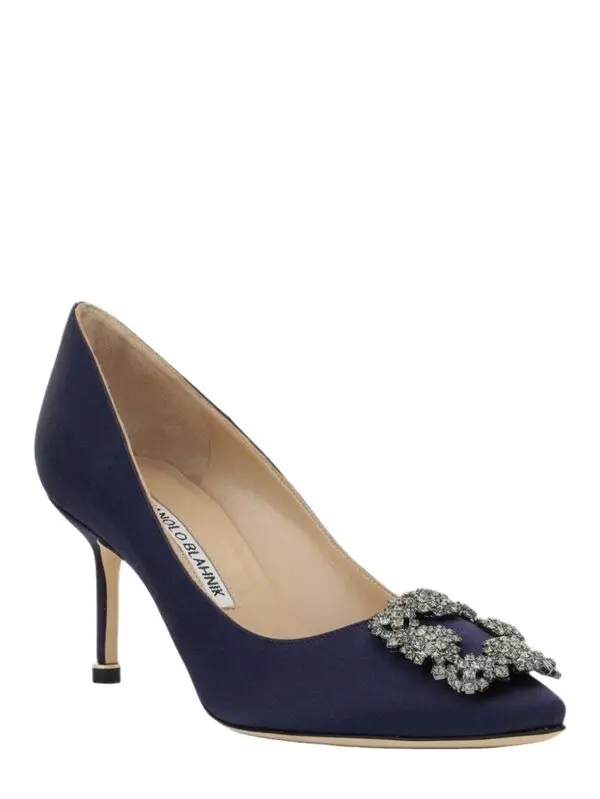 Manolo Blahnik 70mm Hangisi Pumps - Blue