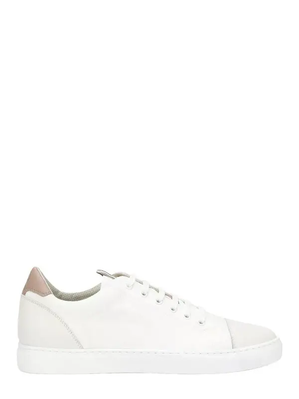 Brunello Cucinelli Colour-block Low Top Sneakers - White