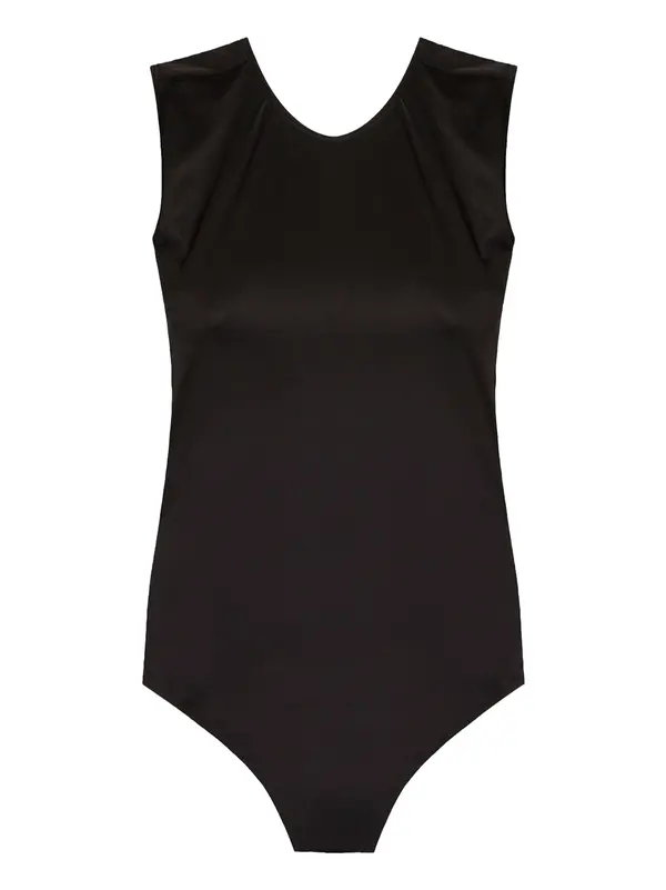 BRIGITTE Open Back Bodysuit - Black