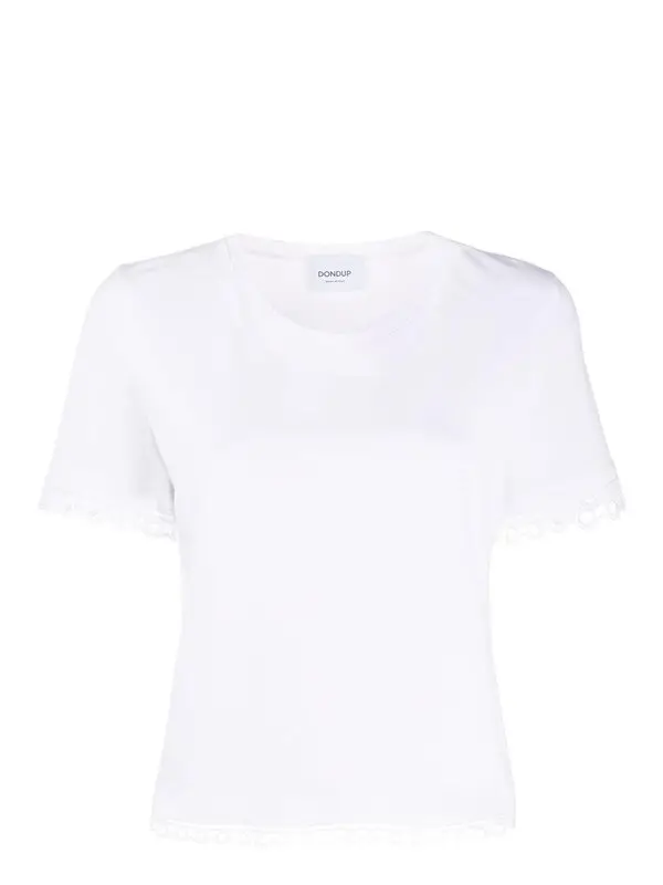 DONDUP Embroidered D-logo T-shirt - White