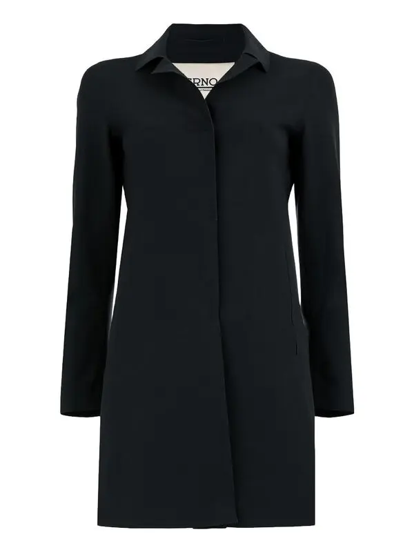 Herno Plain Car Coat - Black