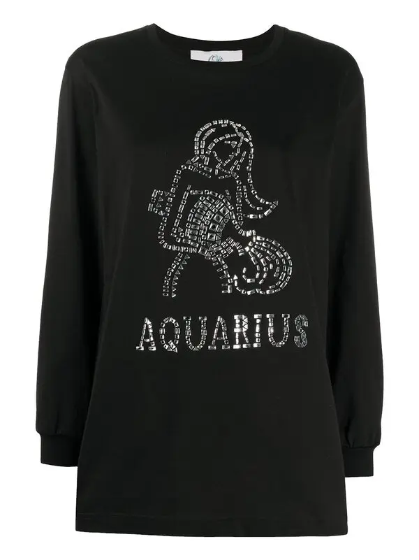Alberta Ferretti Aquarius Embellished T-shirt - Black