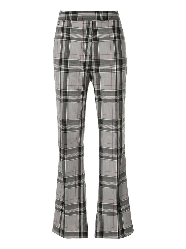 3.1 Phillip Lim Straight Leg Plaid Pant - Grey