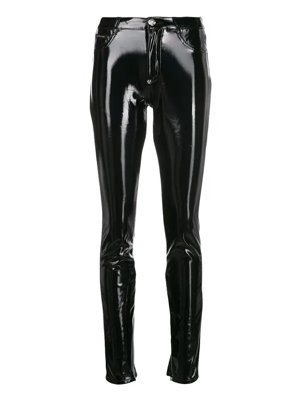 Philipp Plein Coated Skinny Leg Jeggings - Black