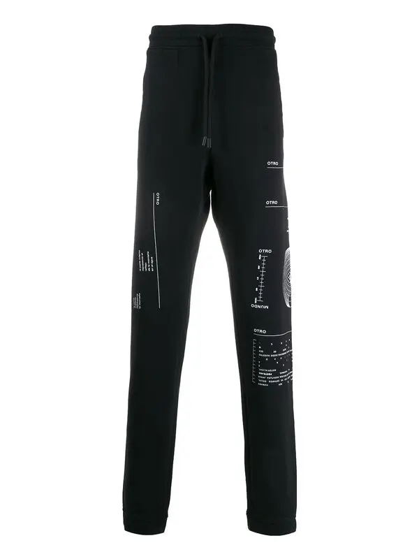 COUNTY OF MILAN Printed Track Pants - Black
