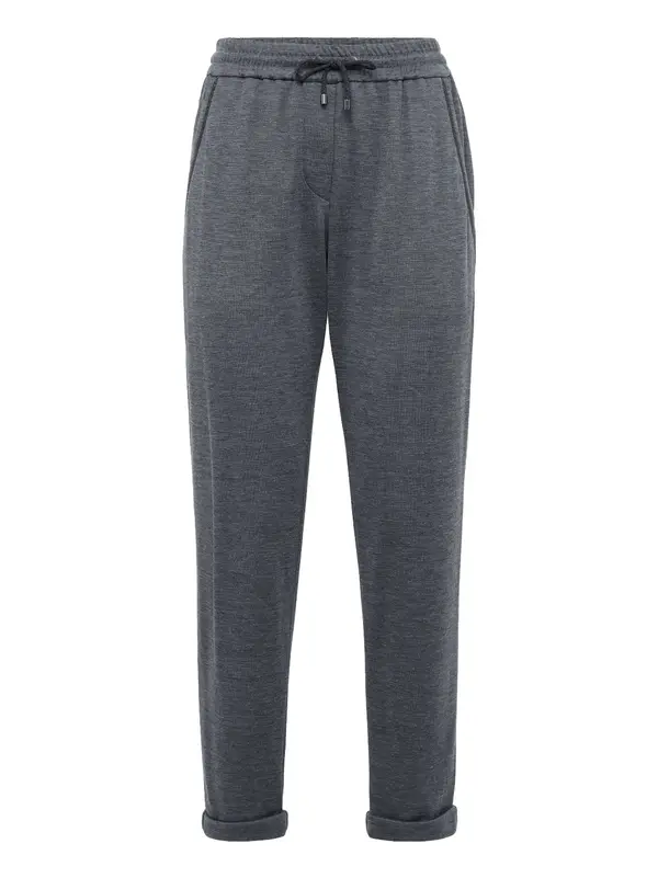 Brunello Cucinelli Monili-trim Track Pants - Grey