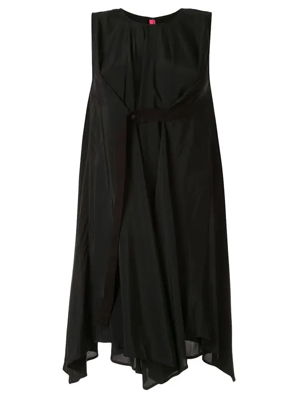 Y’s Long-line Draped Top - Black