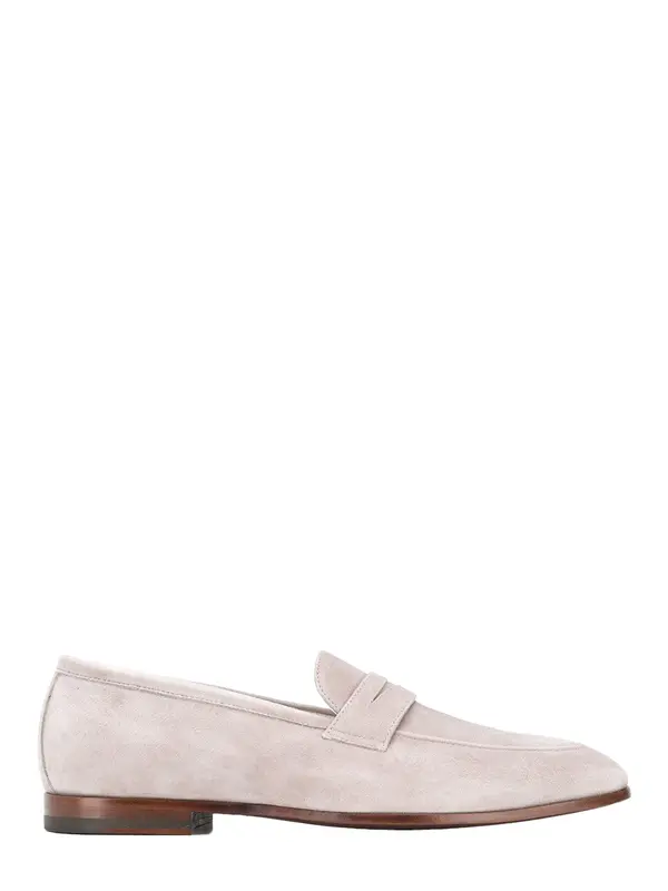SCAROSSO Marzio Almond Toe Loafers - Grey