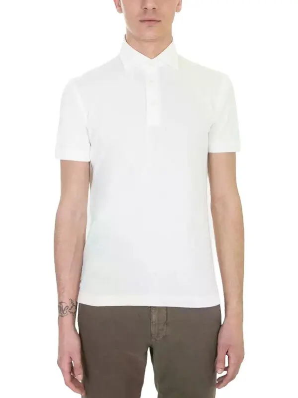 DELL'OGLIO Short-sleeve Polo Shirt - White