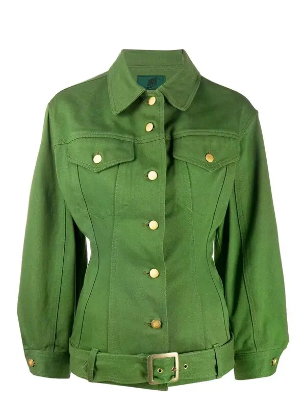 Jean Paul Gaultier 1989 Fitted Waist Jacket - Green