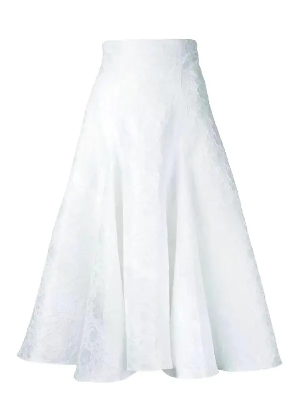 BAMBAH Snowflake Midi Skirt - White