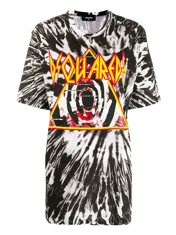 Dsquared2 Tie-dye Print T-shirt - Black