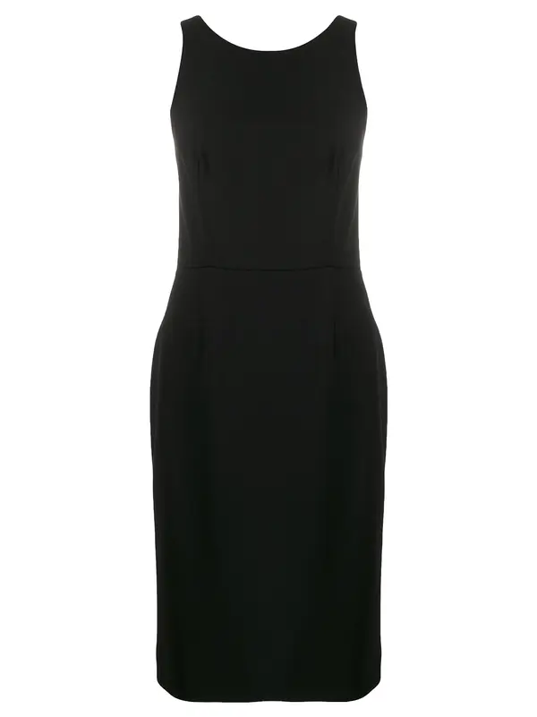 Givenchy Graphic Back Neck Dress - Black
