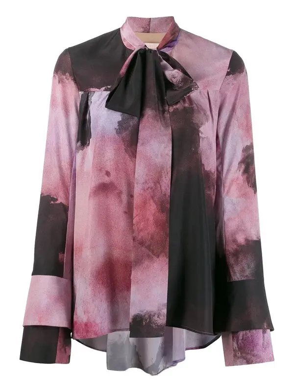 SSHEENA Tie-dye Blouse - Black