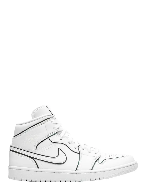 JORDAN Air 1 Mid Iridescent Outline Sneakers - White