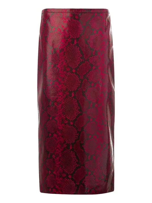 Rochas Fitted Midi Skirt - Red