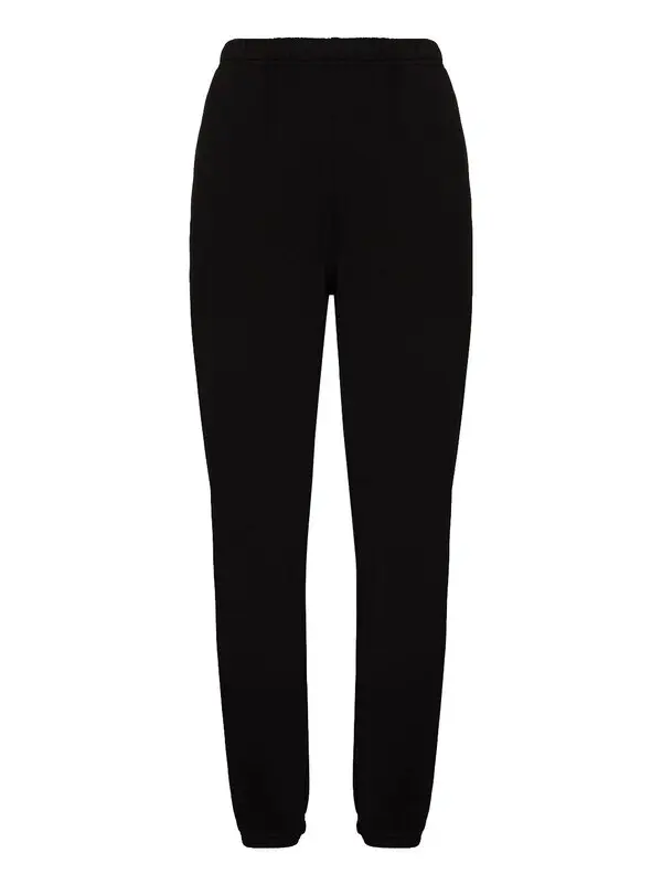 LES TIEN Tapered Cotton Track Pants - Black