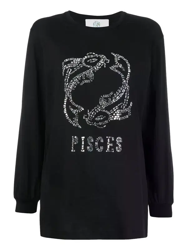 Alberta Ferretti Long-sleeve Pisces T-shirt - Black