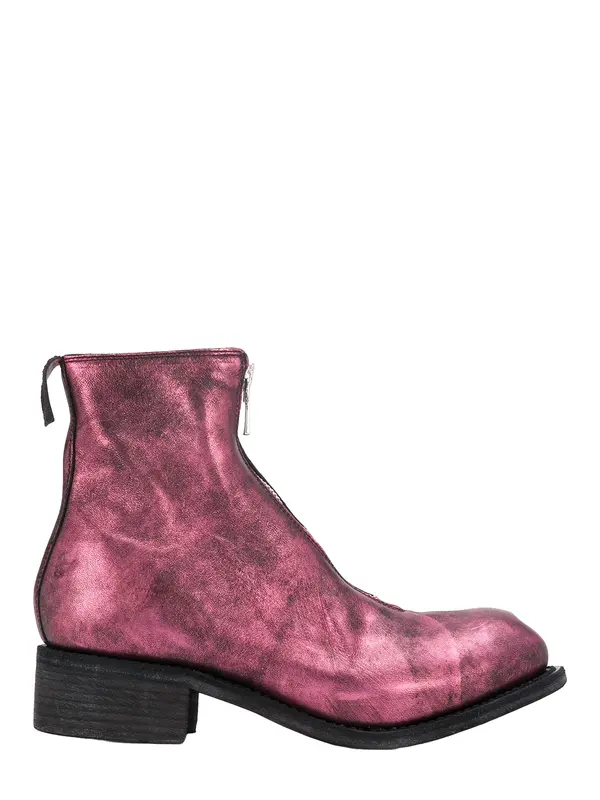 Guidi Metallic Ankle Boots - Purple