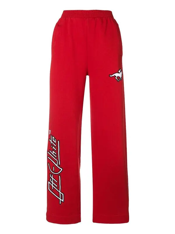 Off-White High-waisted Track Trousers - Red