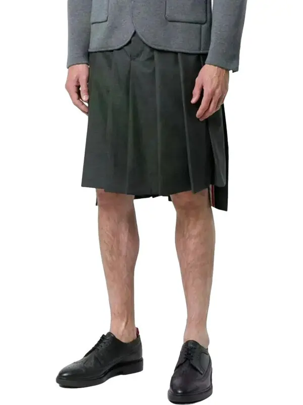 Thom Browne Classic-rise Pleated Skirt - Grey