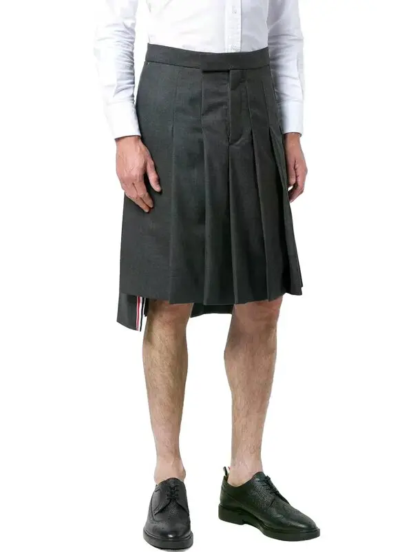 Thom Browne Pleated Skirt - Grey
