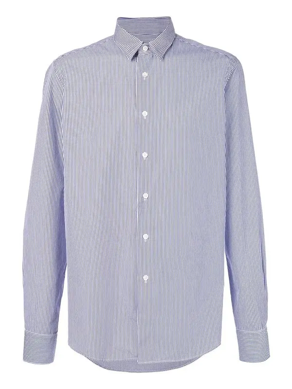 DELL'OGLIO Fine Stripe Shirt - White