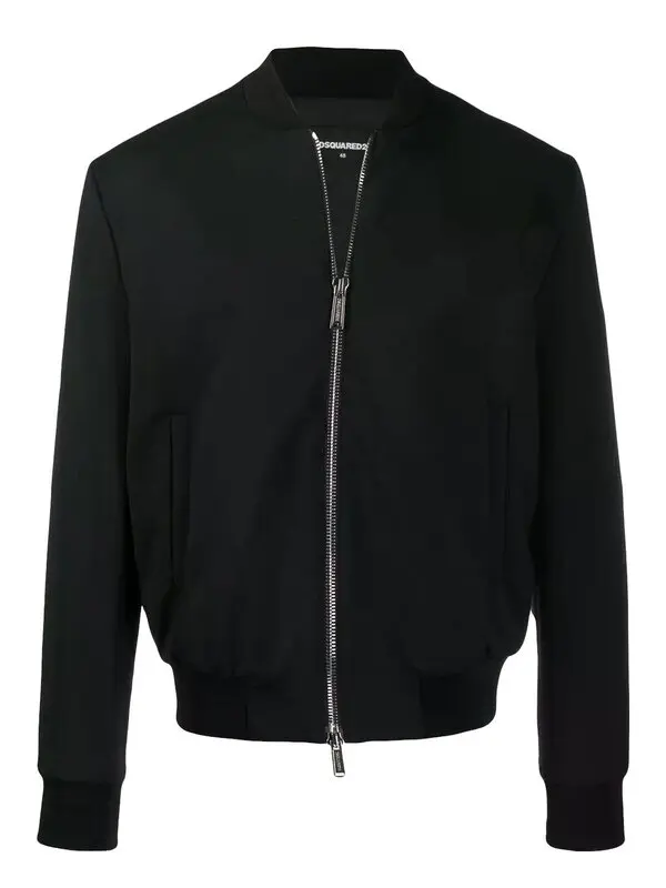 Dsquared2 Art Print Bomber Jacket - Black
