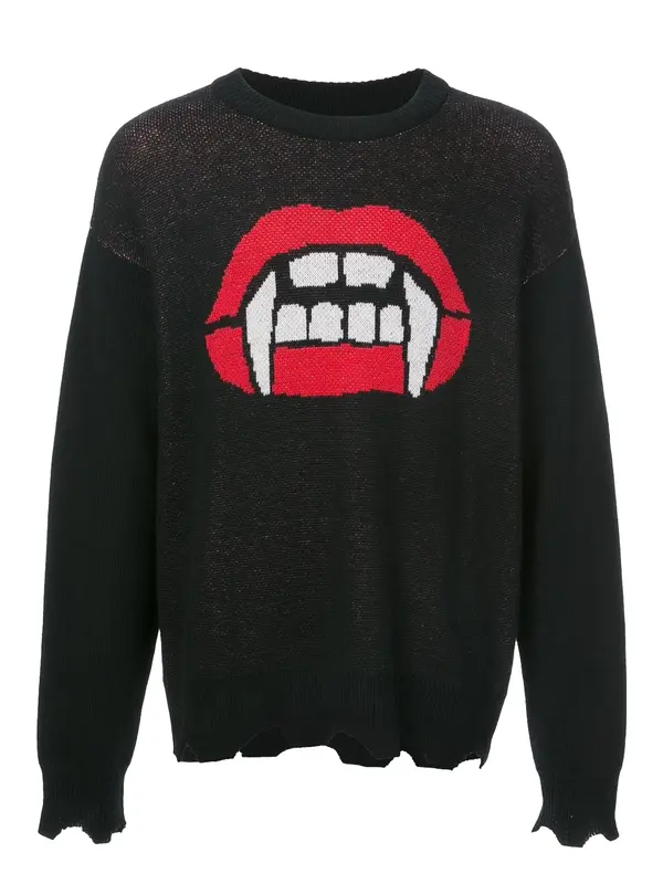 HACULLA. Fang Lip Sweater - Black