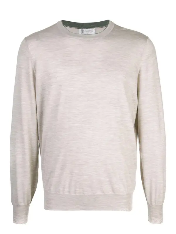 Brunello Cucinelli Fine Knit Crew Neck Jumper - Brown