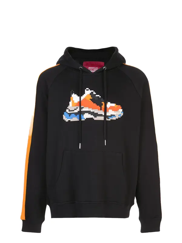MOSTLY HEARD RARELY SEEN Vibrant Wave Raglan Hoodie - Black