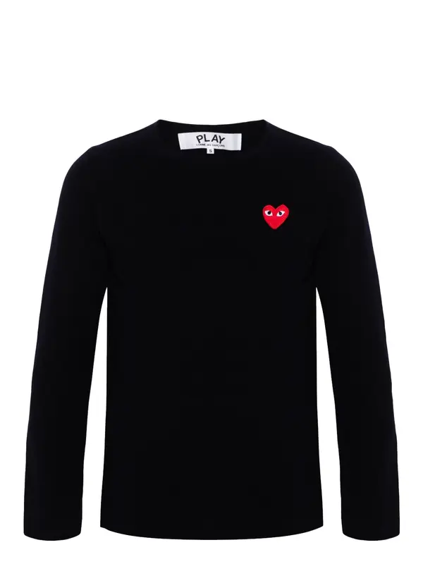 Play Comme Des Garcon Embroidered Logo Jumper - Blue