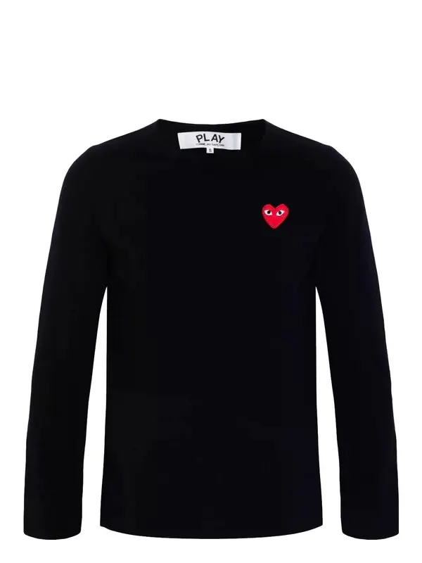 Play Comme Des Garcon Embroidered Logo Jumper - Blue