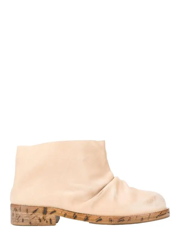 Natasha Zinko Beige Leather Blend Ankle Boots - Neutrals