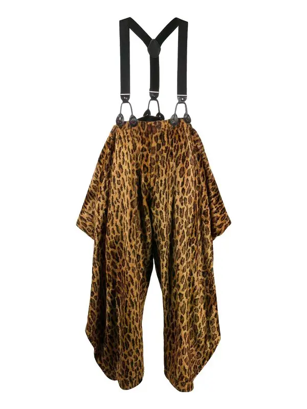 Jean Paul Gaultier Animal Print Trousers - Brown